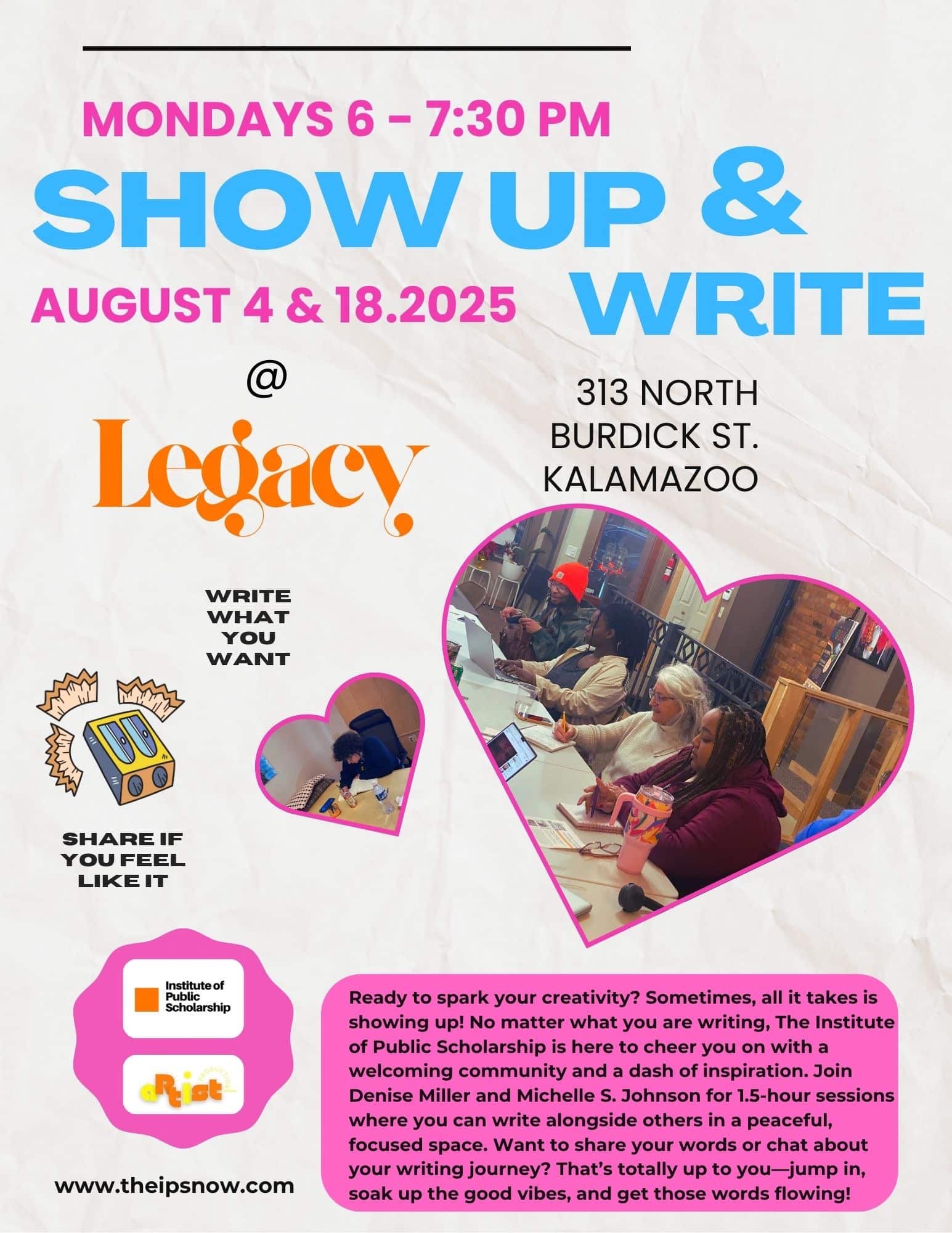 Show Up & Write – NowKalamazoo